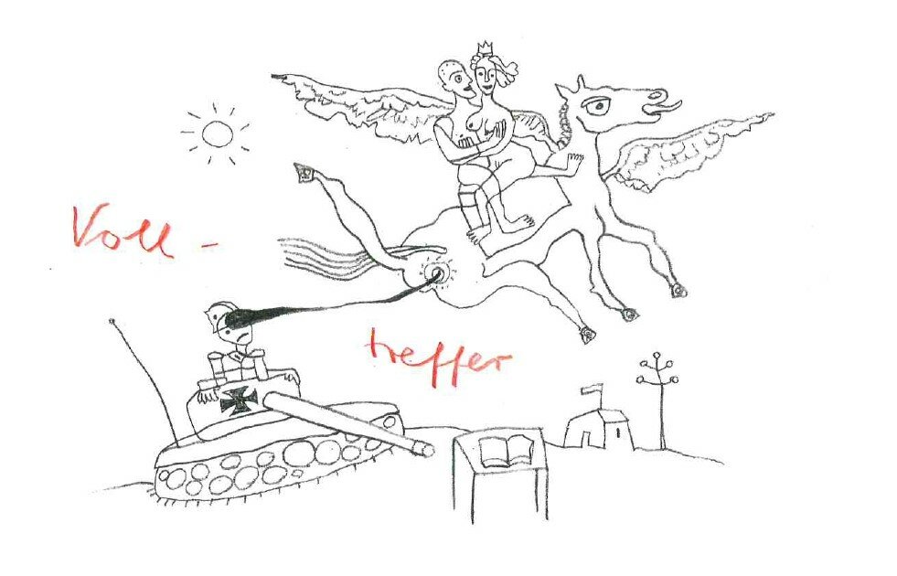 Postkarte, Thomas J. Richter (Panzer rot), € 1,00